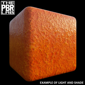 Second Life Marketplace - The PBR Lab - Orange Glazed Plaster - PBR Material & 3D Textures
